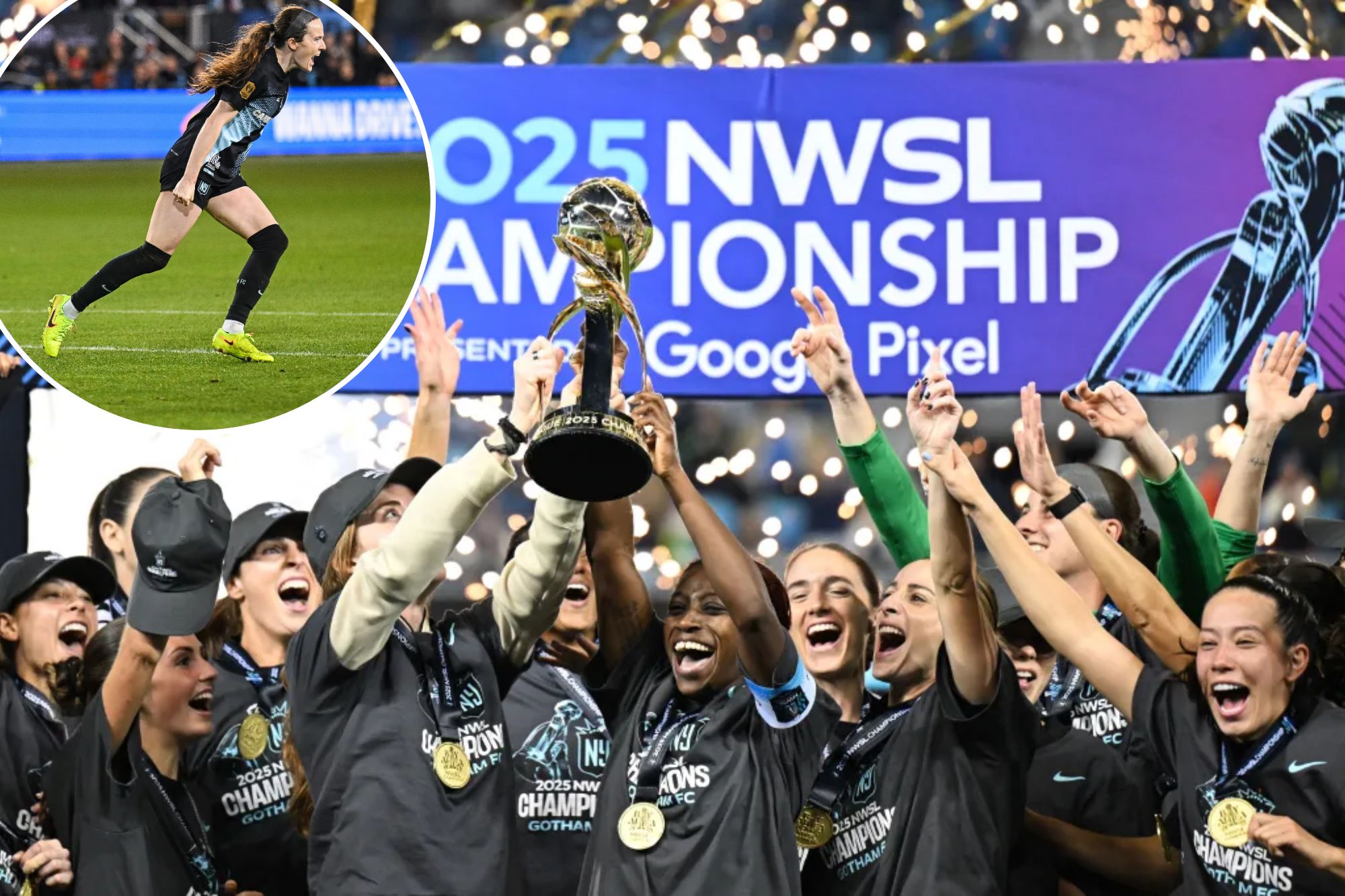 Gotham FC capture second NWSL title in three years behind Rose Lavelle ...