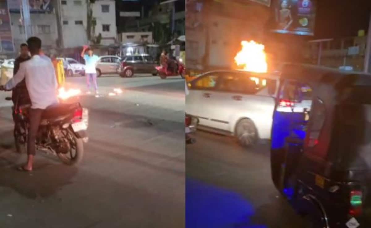 Drunk Karnataka Auto Driver Sets Himself On Fire During Police Check