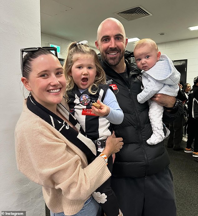 Collingwood star Steele Sidebottom welcomes third child with wife - and ...