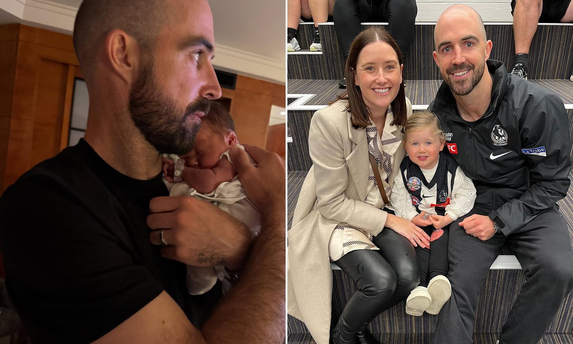 Collingwood star Steele Sidebottom welcomes third child with wife - and ...