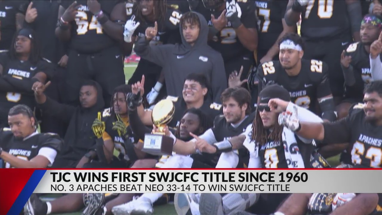 No. 3 TJC football beats NEO 33-14 to win first SWJCFC title since 2000