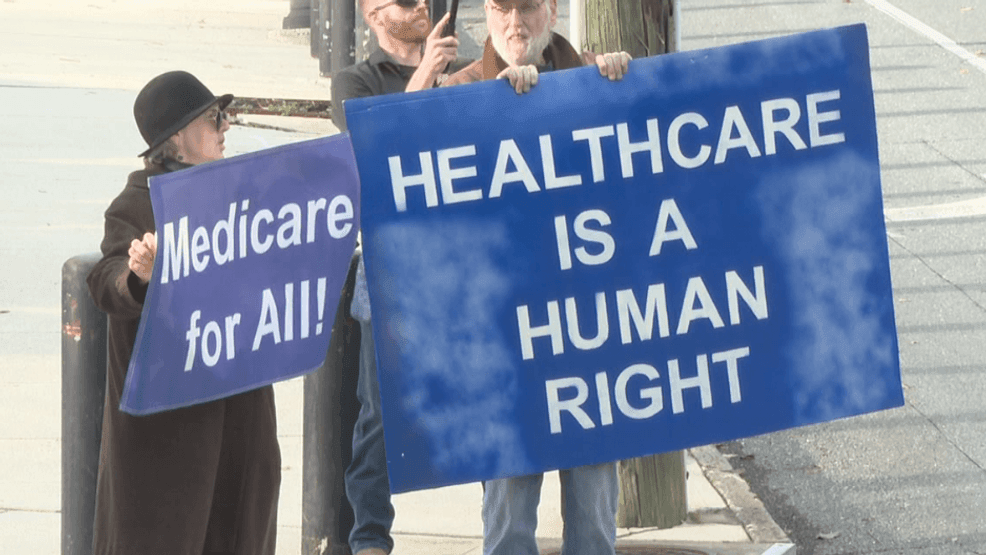 'Healthcare Heist': Group gathers in Lynchburg to protest federal ...