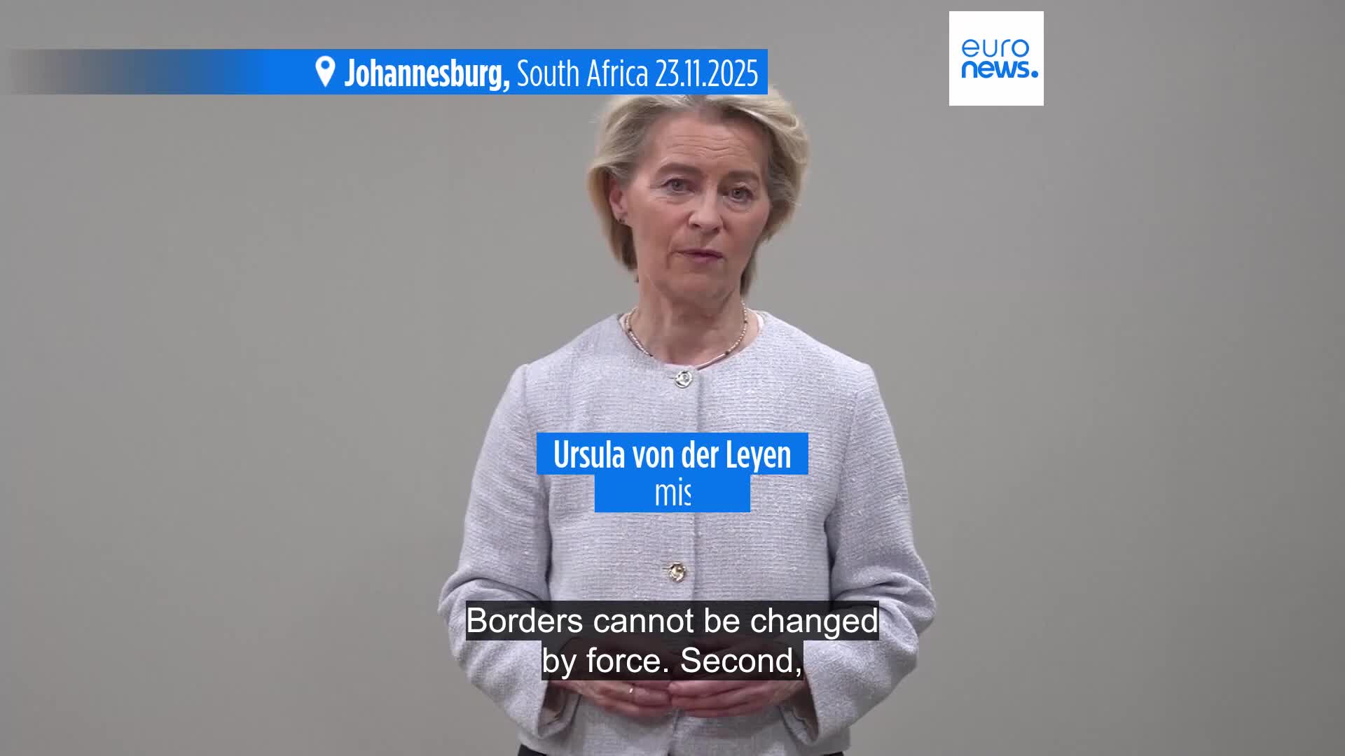 Von der Leyen: EU role in Ukraine peace must be 'fully reflected'