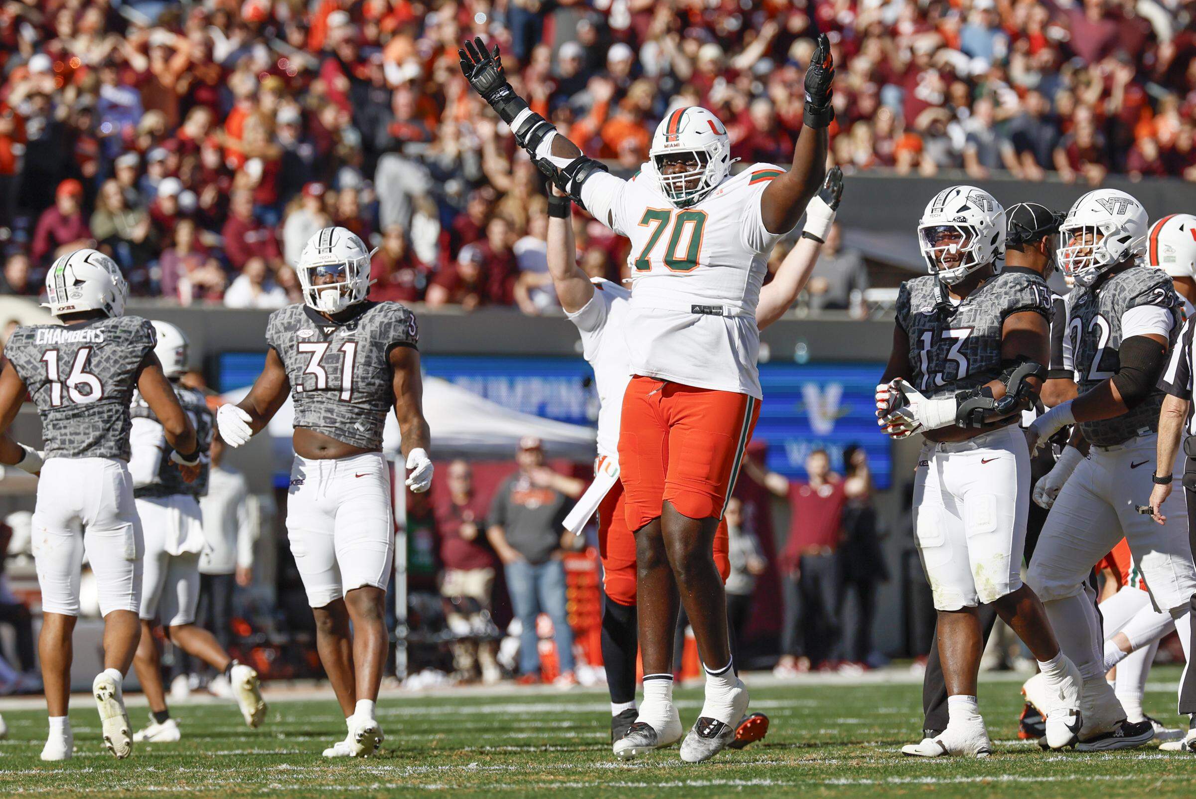 Markel Bell has the size. Hurricanes' lineman now has NFL opportunity ...