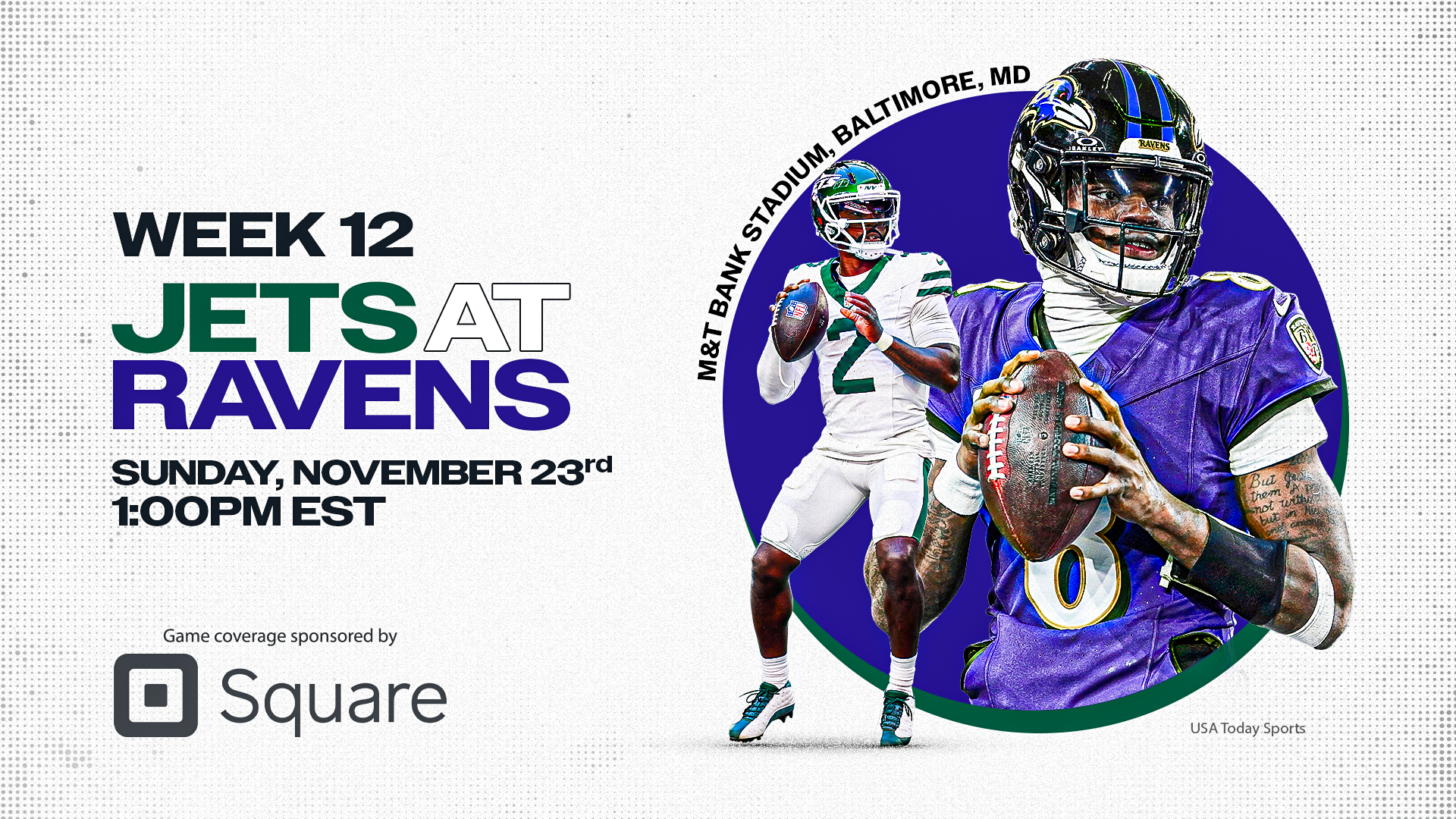 Jets at Ravens: Game day inactives for both teams