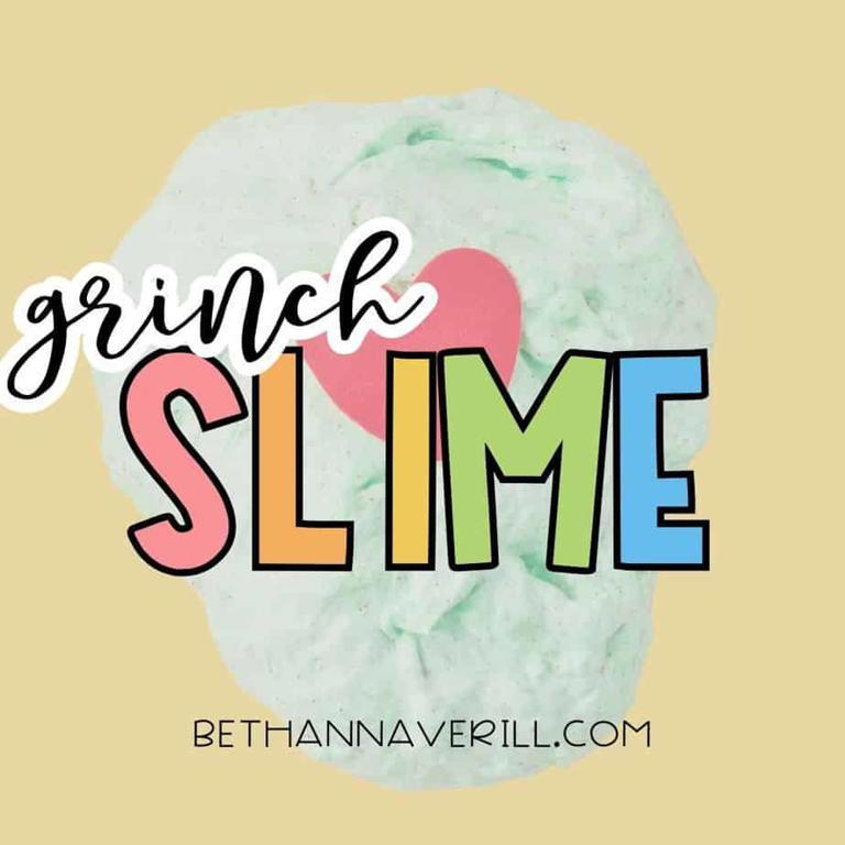 Fluffy Grinch Slime Recipe