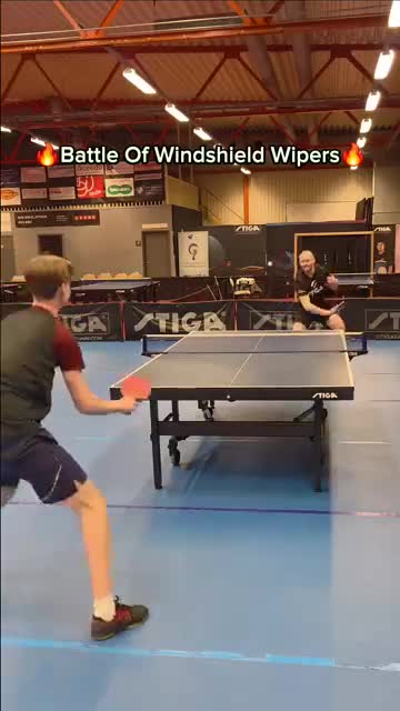 Epic Table Tennis Rally: The Windshield Wiper Challenge