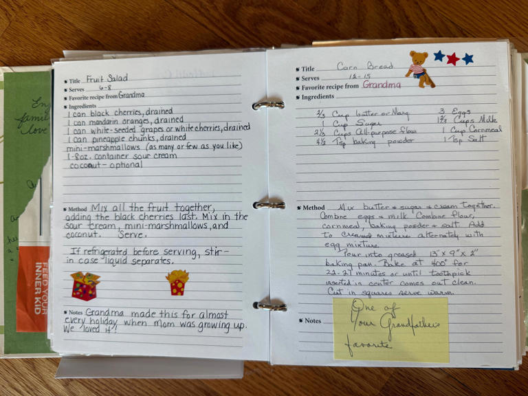 My mom gave me the best gift 22 years ago — a handmade family recipe book