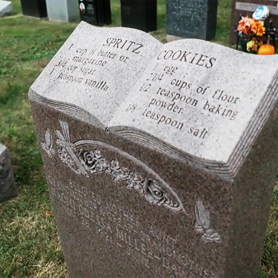 "To Die For": Beloved recipes etched in stone