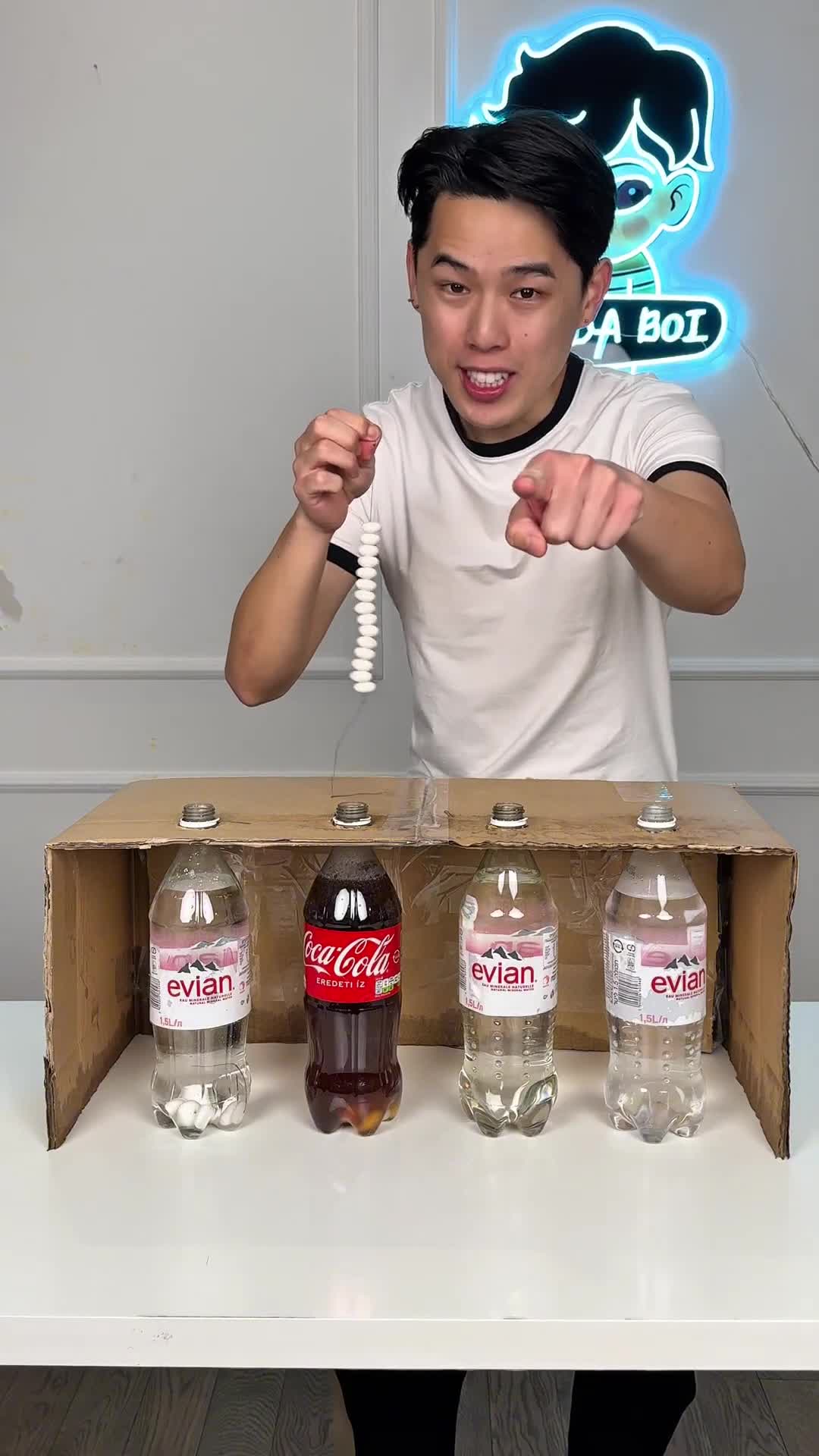 Trying the drink explosion challenge