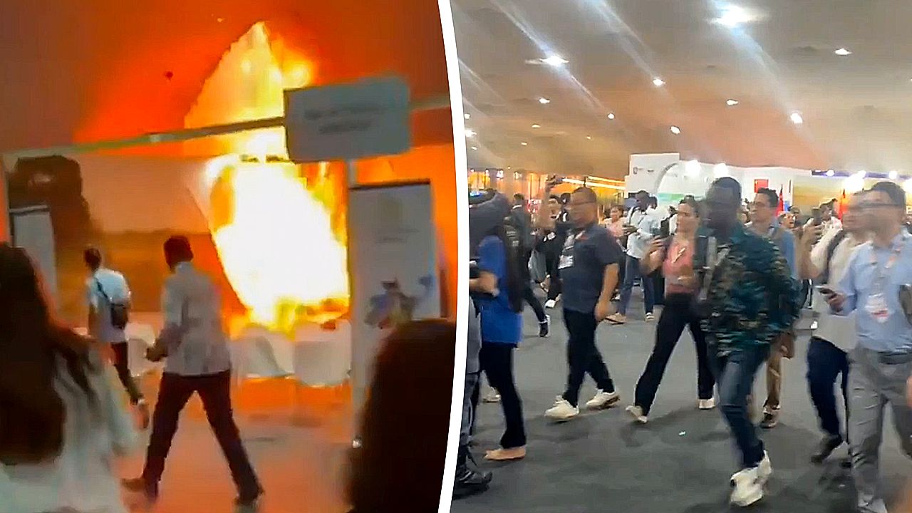 Fire spreads through pavilion at COP30 in Brazil, sparking panic as ...