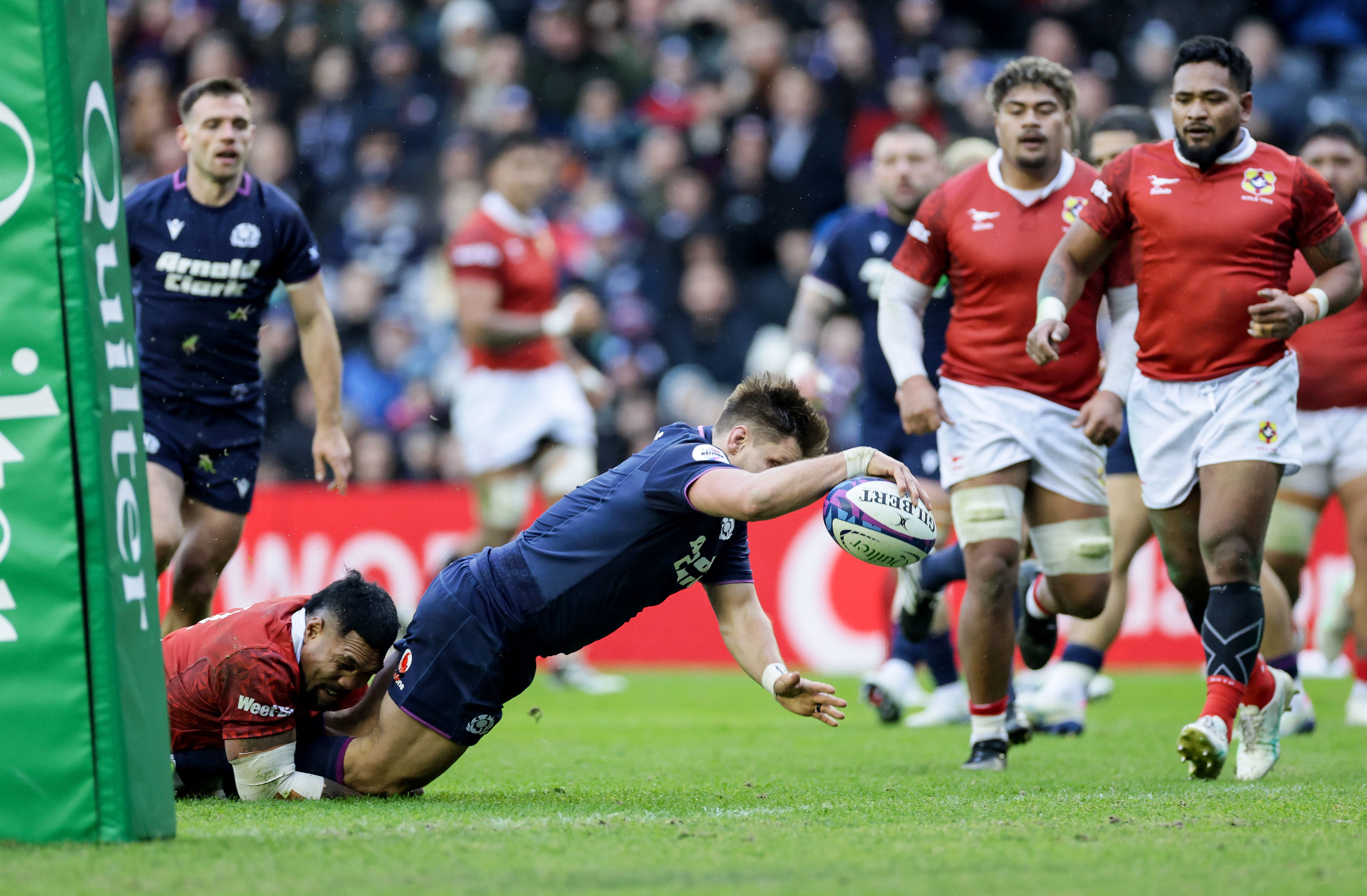 Scotland slay Tonga with eight-try win despite long lull as some fringe ...
