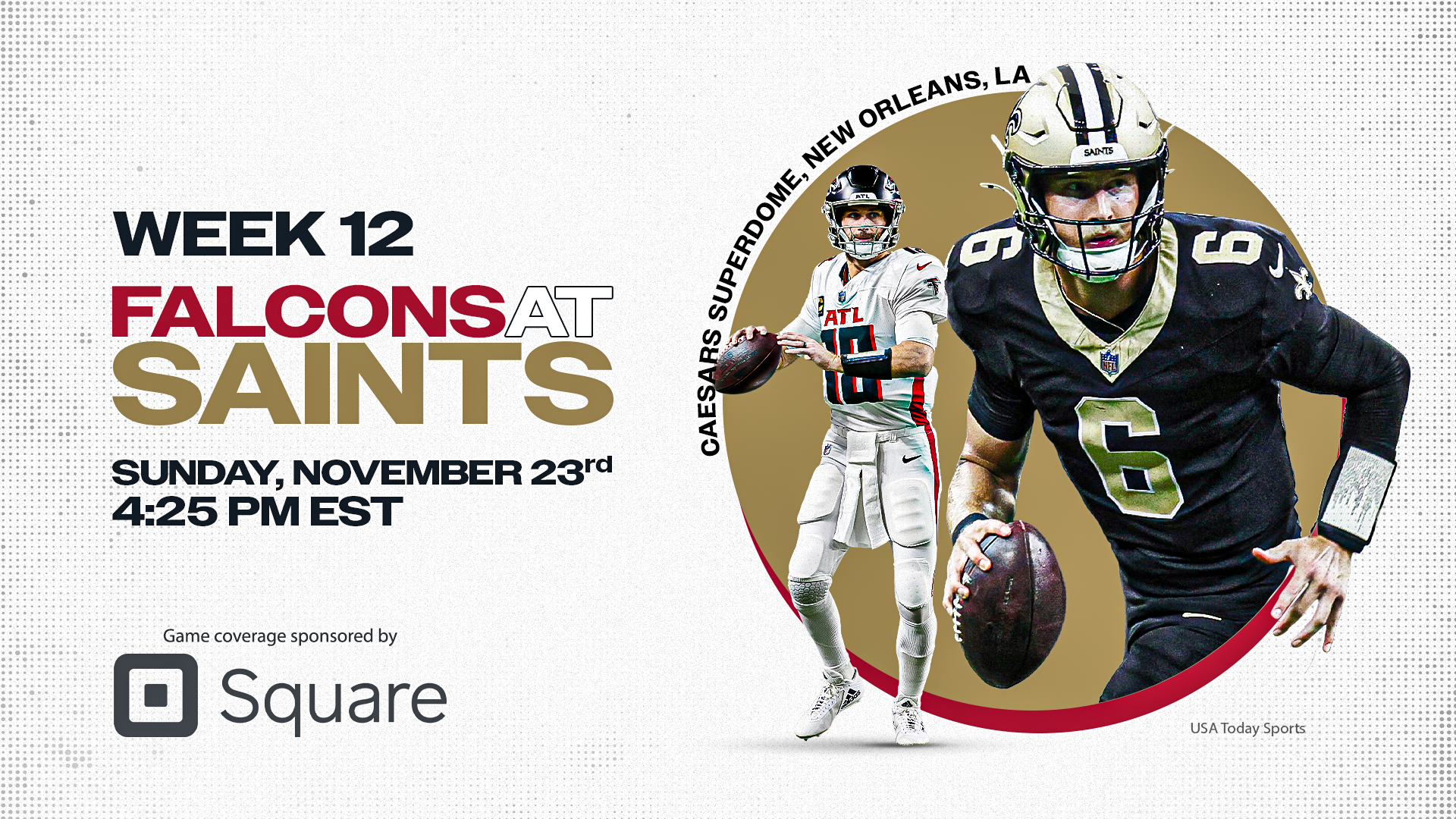 Falcons vs. Saints live updates: NFL Week 12 game score, highlights