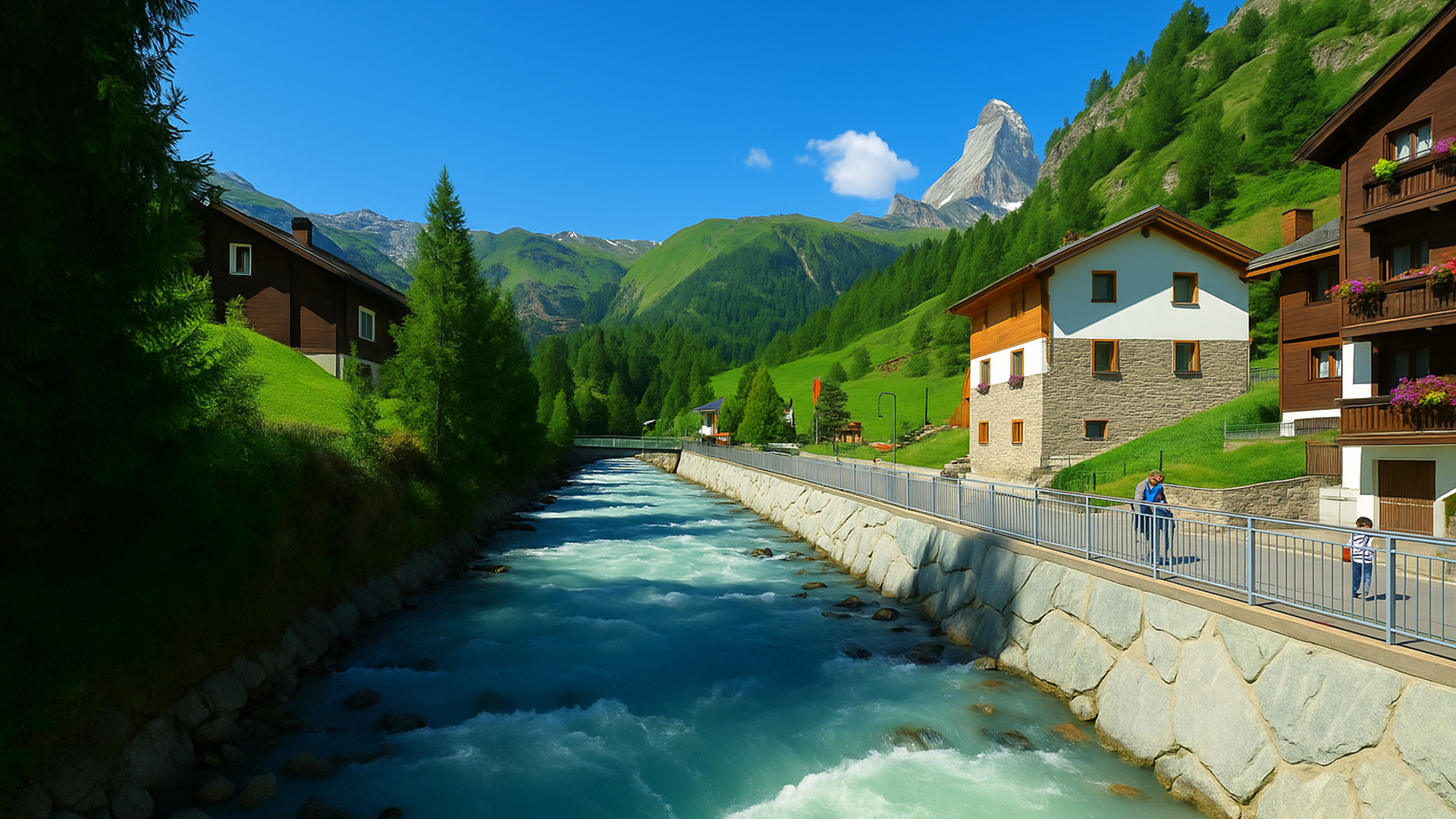 Zermatt Switzerland: Scenic Views of the Matterhorn (4K)
