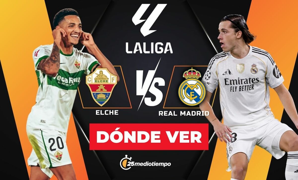 Elche vs. Real Madrid EN VIVO. Partido de LaLiga HOY ONLINE 2025