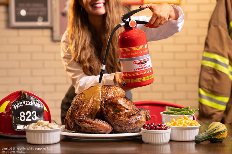 Firehouse Subs to the rescue. See the gravy extinguisher saving dry ...