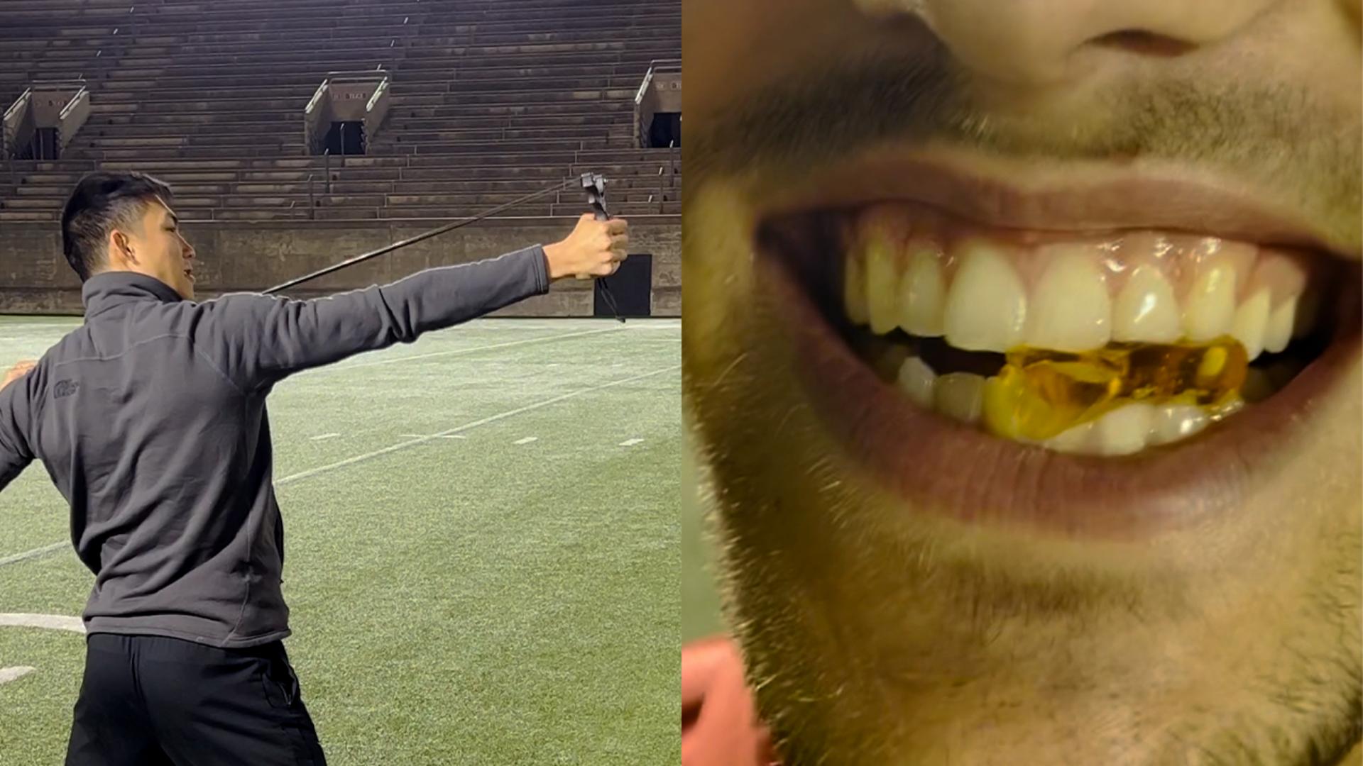 Największa odległość złapania gumijagody w usta - 54 metry, Will ...