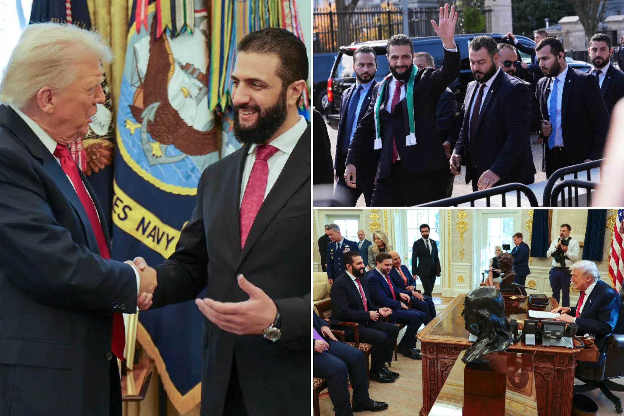 Trump praises ‘strong’ ex-al Qaeda Syrian president in historic Oval ...