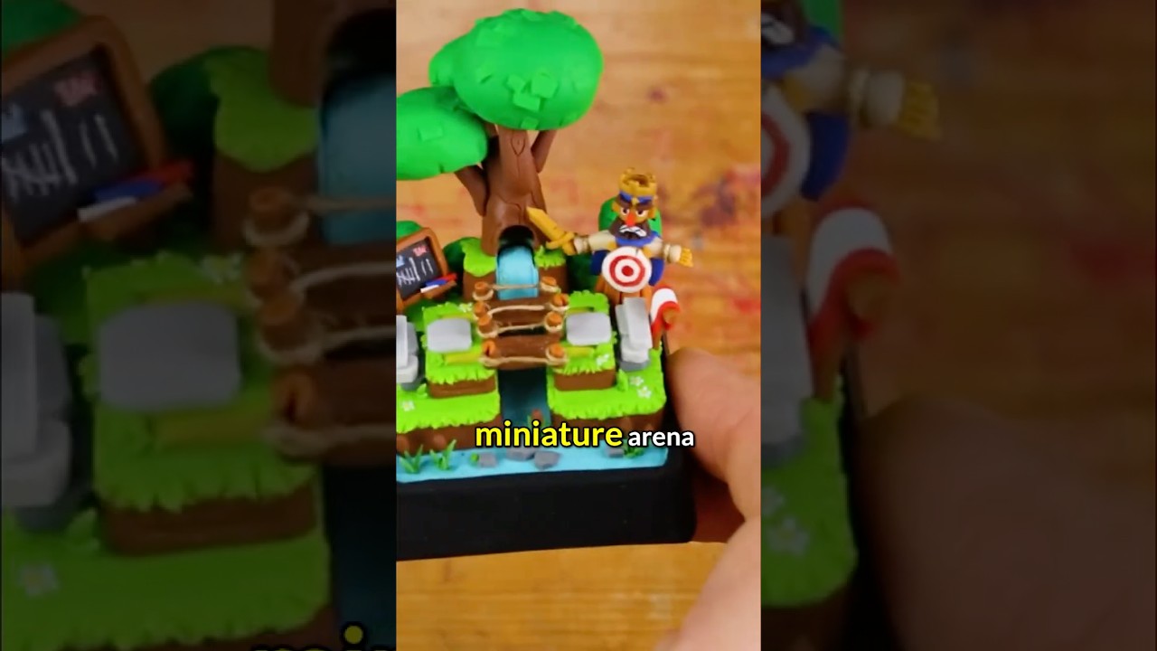 Clash Royale miniature arena: Watch it come to life! #shorts