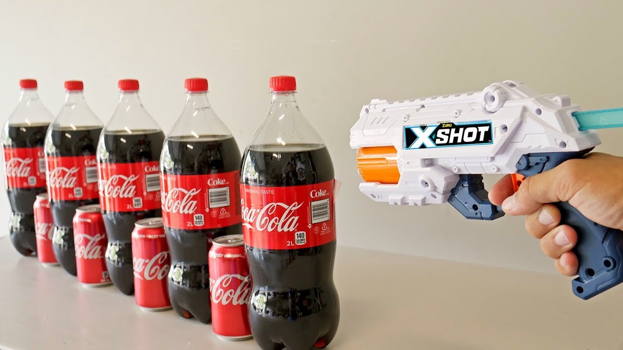 X-shot blaster dart mod! (Exploding Coca-Cola) #GunVsGun