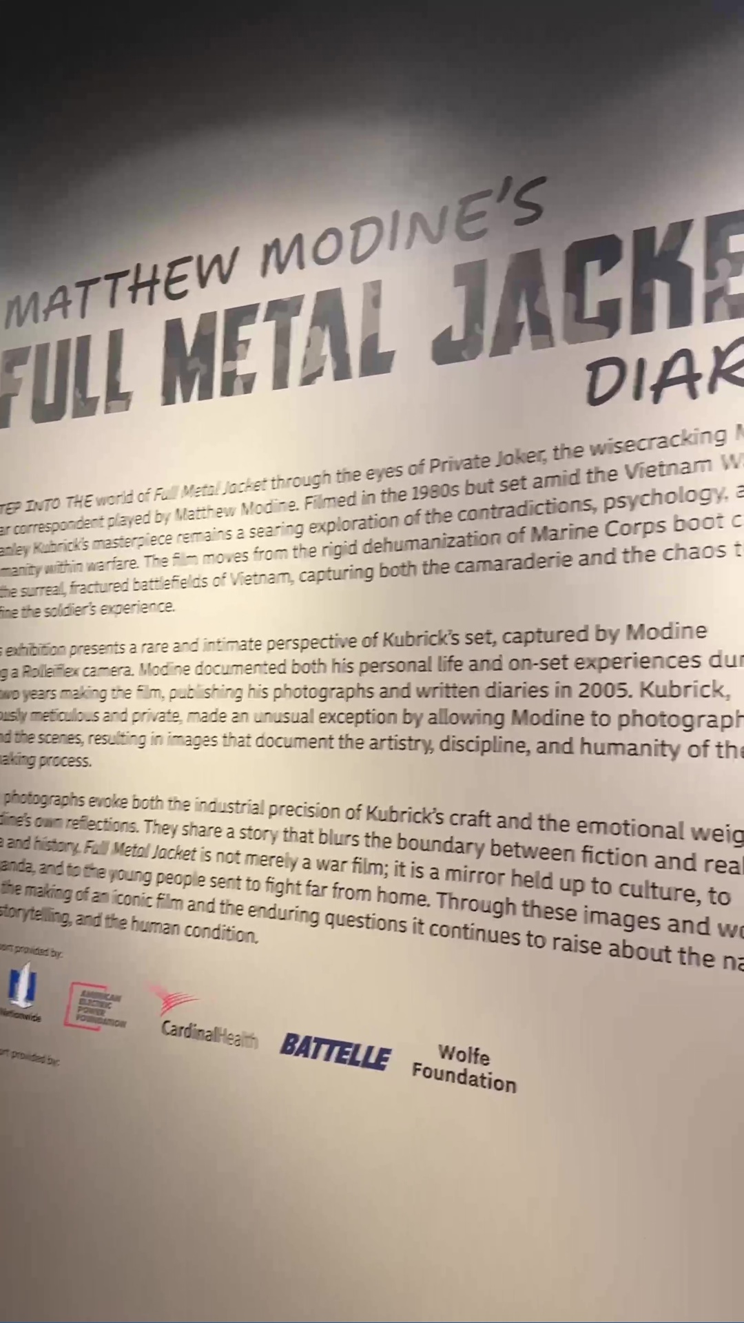 Matthew Modine’s ‘Full Metal Jacket’ Diary