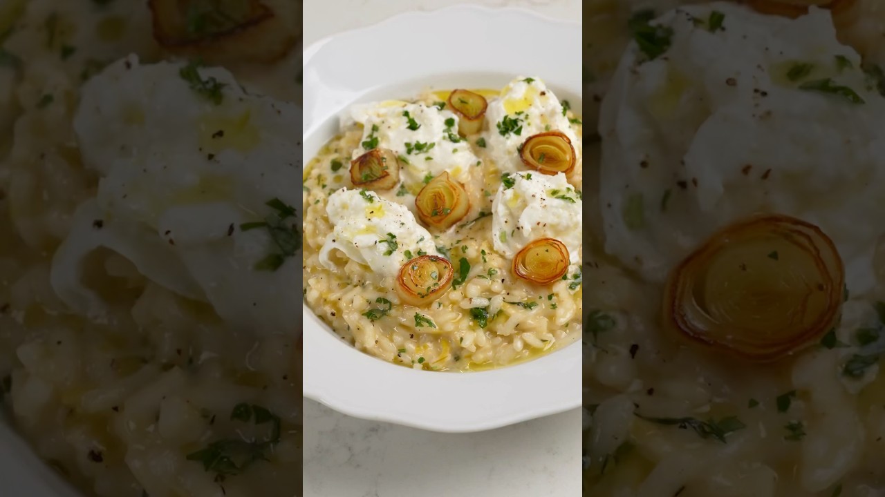 I tried the perfect leek & burrata risotto 🍽️
