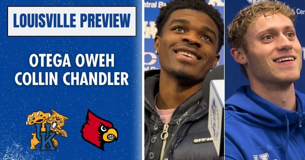 WATCH: Otega Oweh, Collin Chandler talk Louisville ahead of Tuesday’s ...