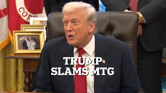 Moment Trump launches fiery attack on Marjorie Taylor Greene