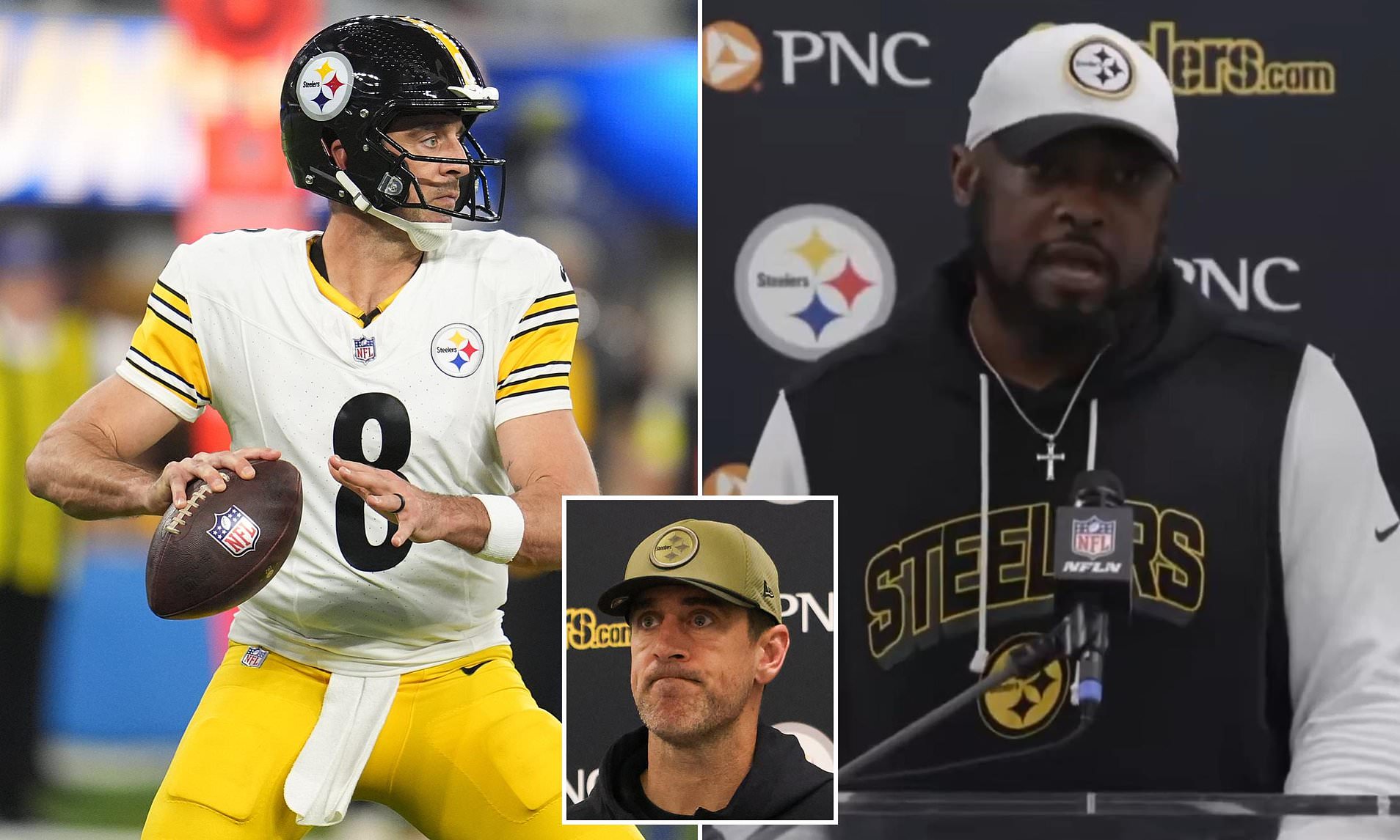 Seething Mike Tomlin gives abrupt Aaron Rodgers answer after Steelers ...