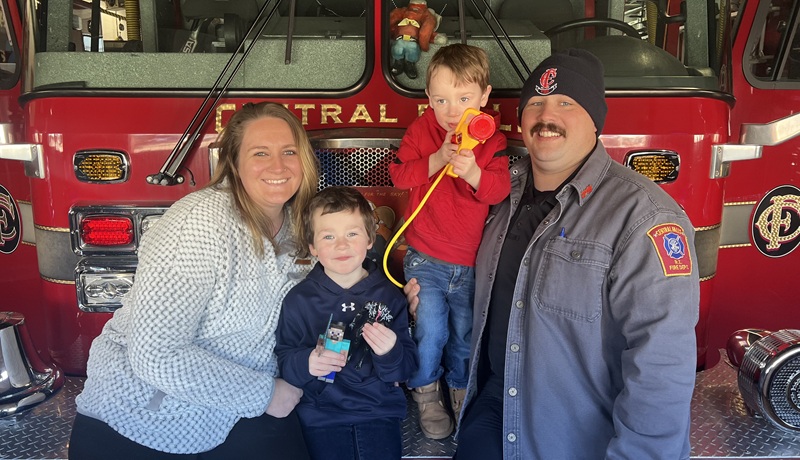 Firefighters support one of their own after child’s diagnosis