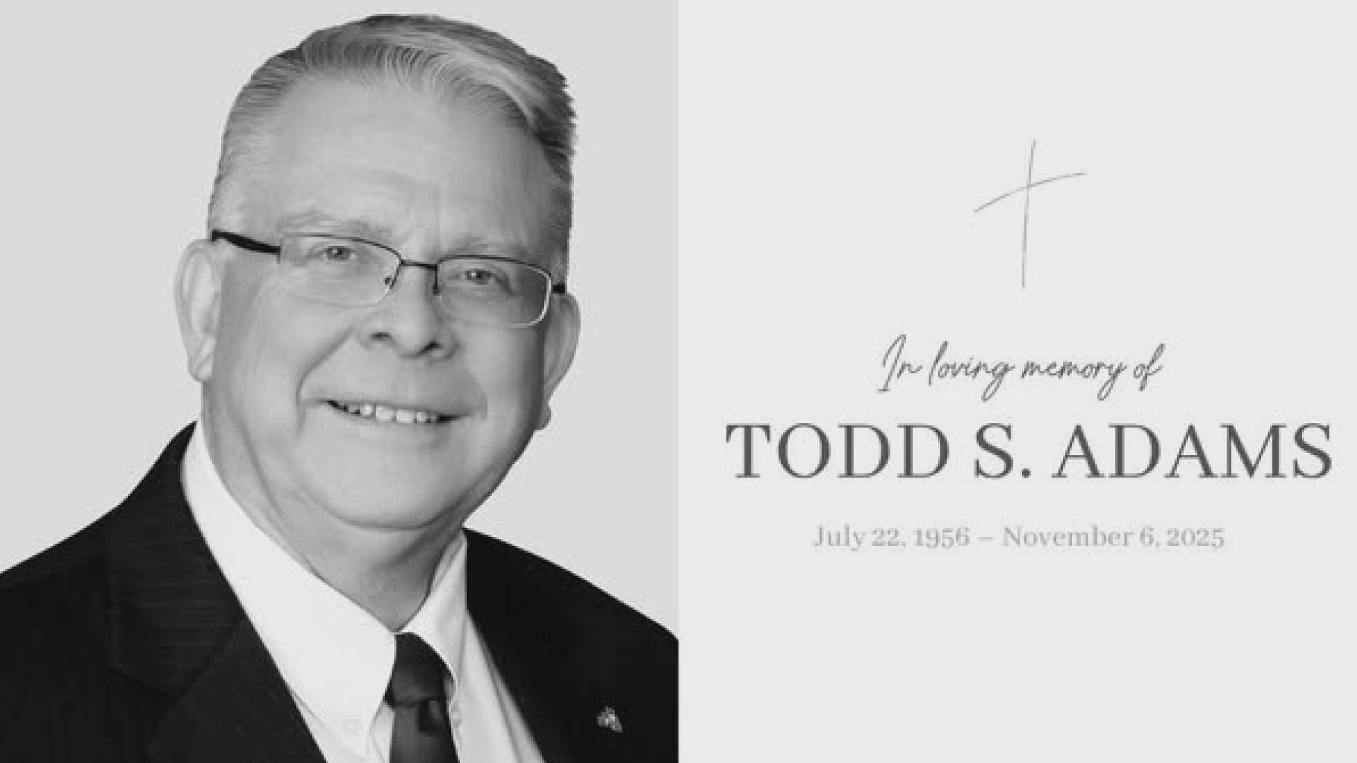 Longtime Adams Bank and Trust CEO Todd Adams dies from ALS complications