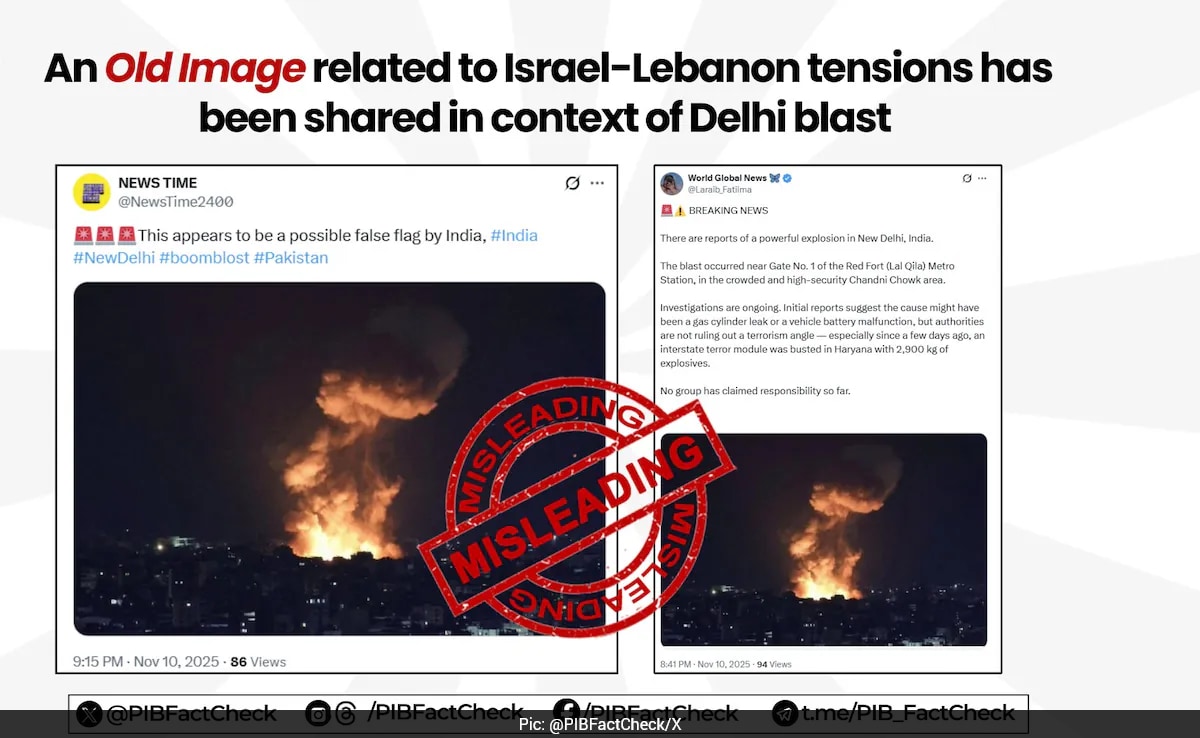 Government Debunks Fake Delhi Blast Image Circulated By Propaganda Accounts