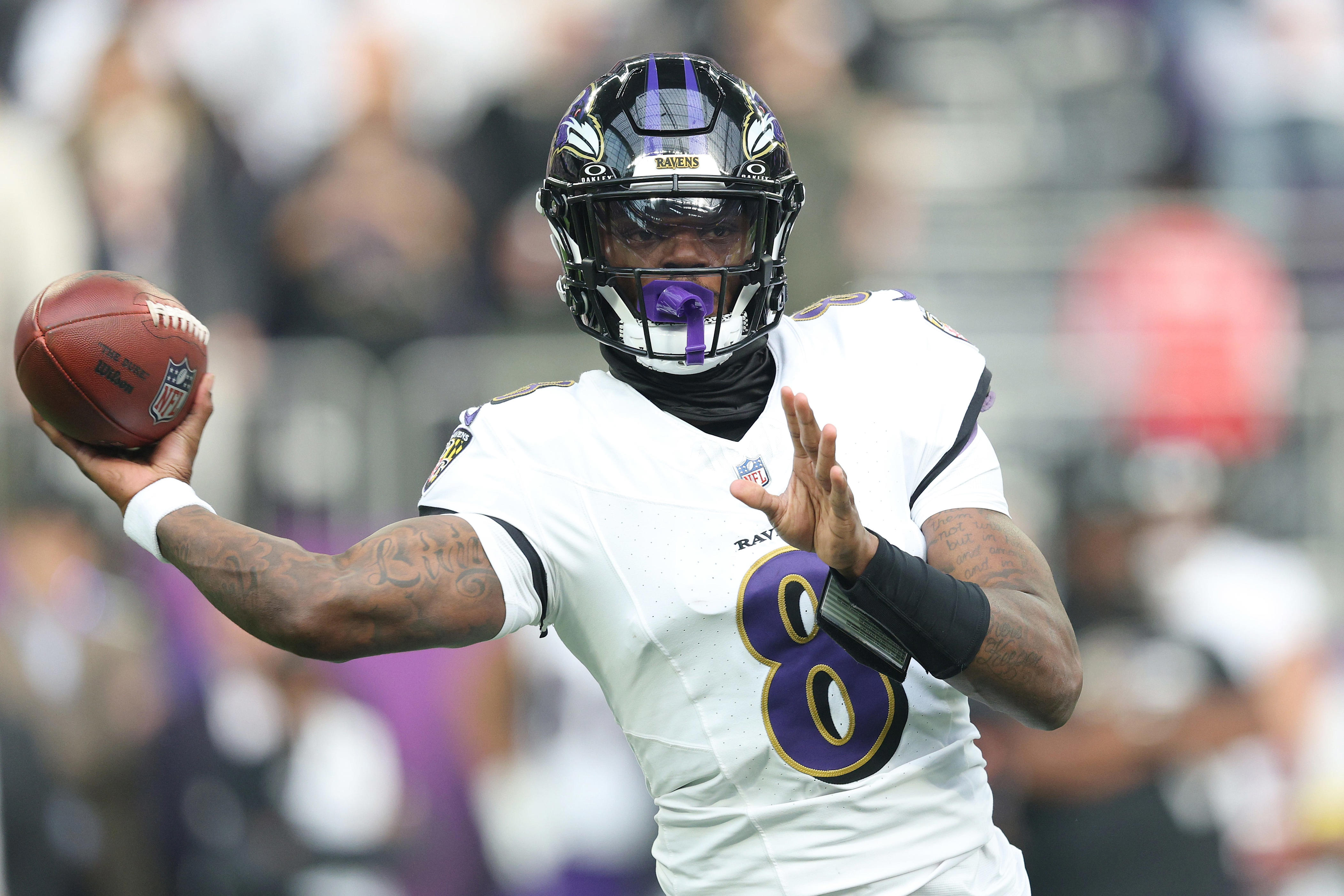 Ravens' QB Lamar Jackson sits out Wednesday's practice ahead of Week 11 ...