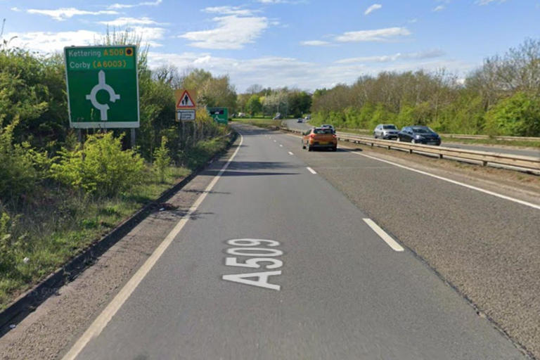 Passenger taken to hospital after crashing into road sign on A509 in ...