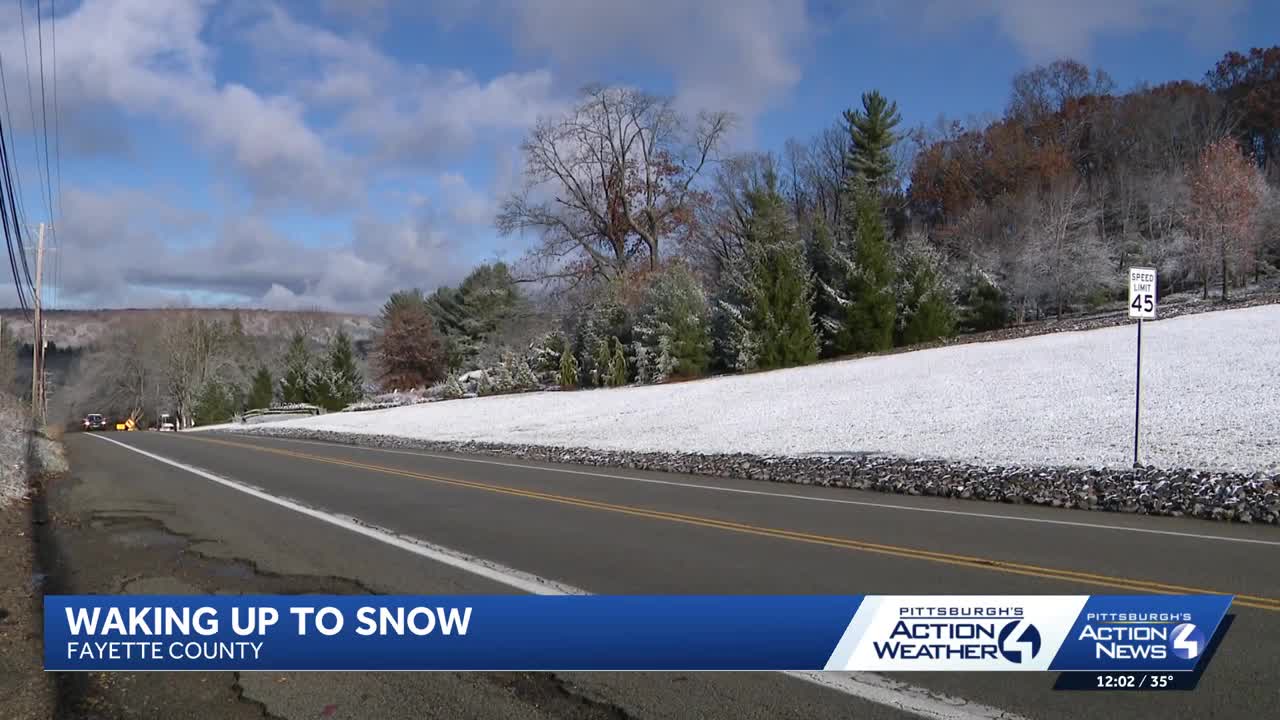 First snow of the season in Western Pennsylvania