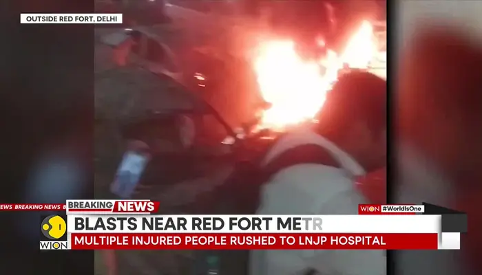 Red Fort Blast In Delhi: Explosion Near Red Fort, Multiple Vehicles ...
