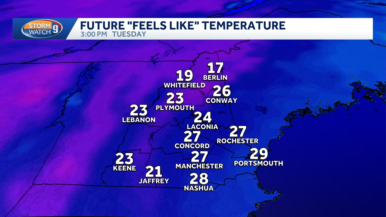 Granite Staters seeing wind chills in the 20s Tuesday; snow possible in ...