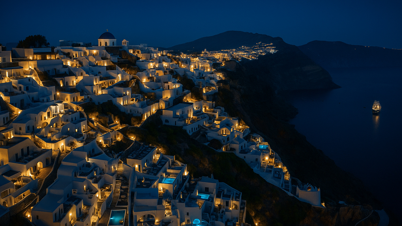 Santorini from Above – A Serene View of Imerovigli