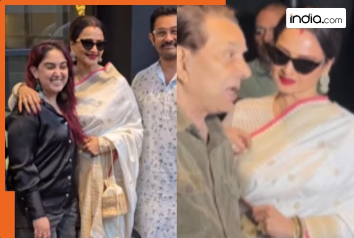 When Rekha and Dharmendra reunited, they stole spotlight at Aamir Khan ...