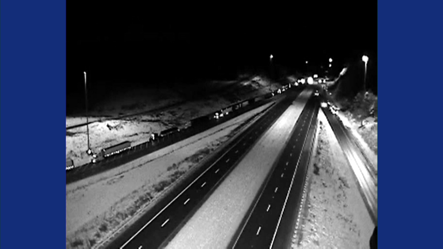 Mason County road at standstill amidst cold weather conditions