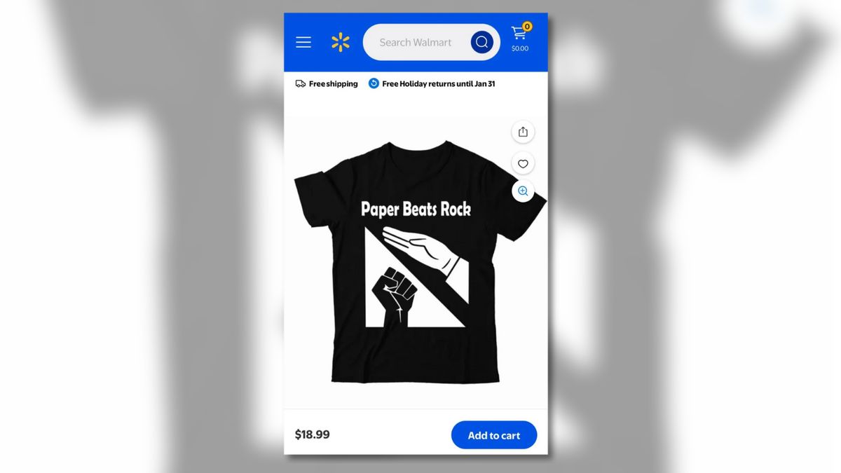 Shirt with Nazi salute was briefly sold on Walmart's website