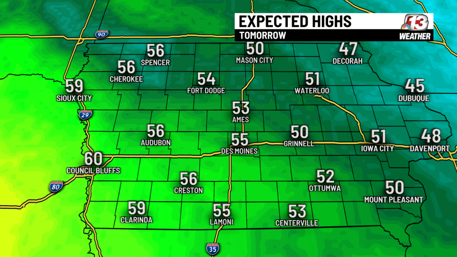 Chilly start to Monday, but warmer days ahead