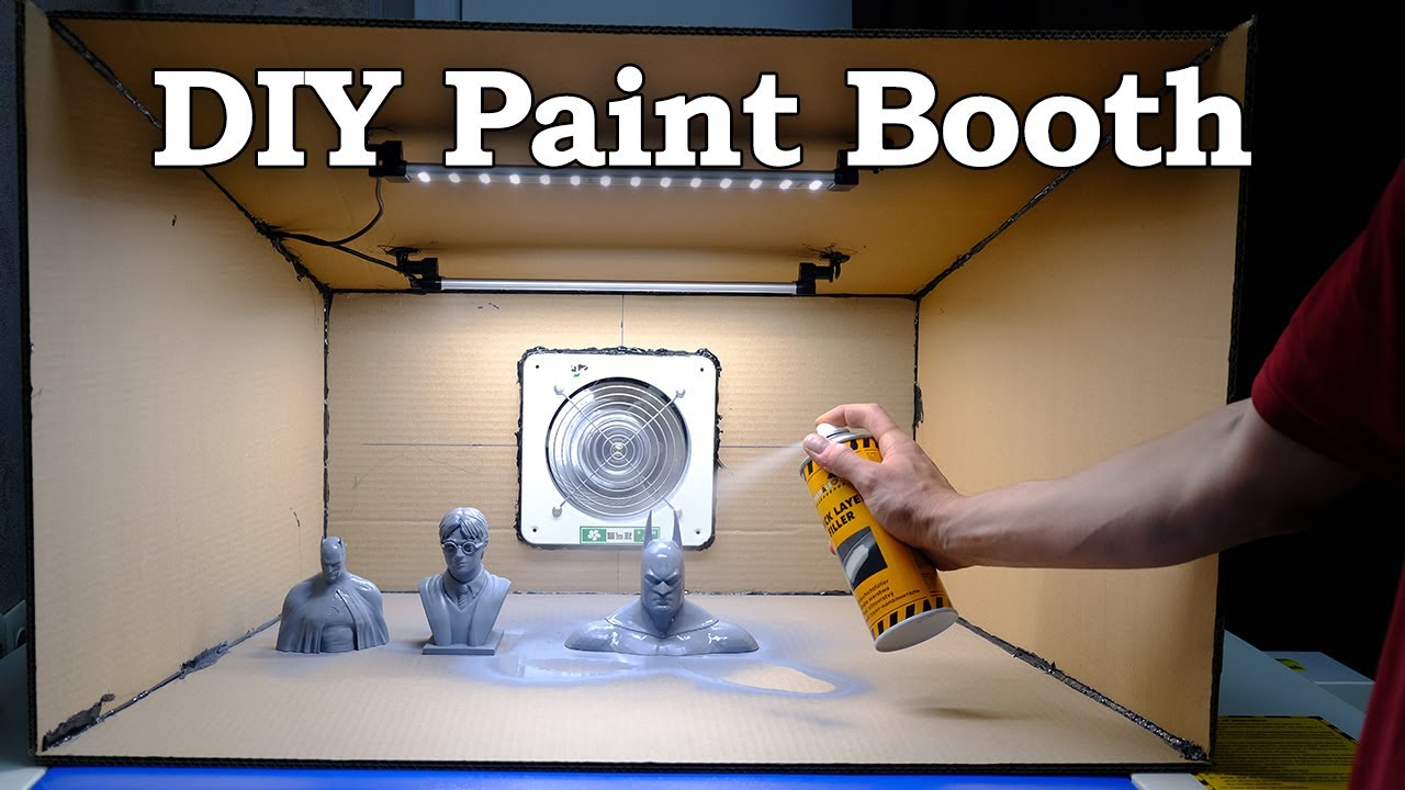 DIY cardboard paint booth easy home spray booth