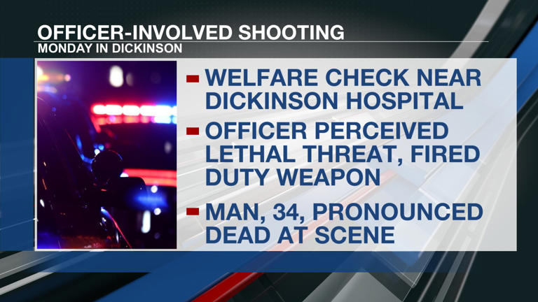 Man dies in officer-involved shooting in Dickinson