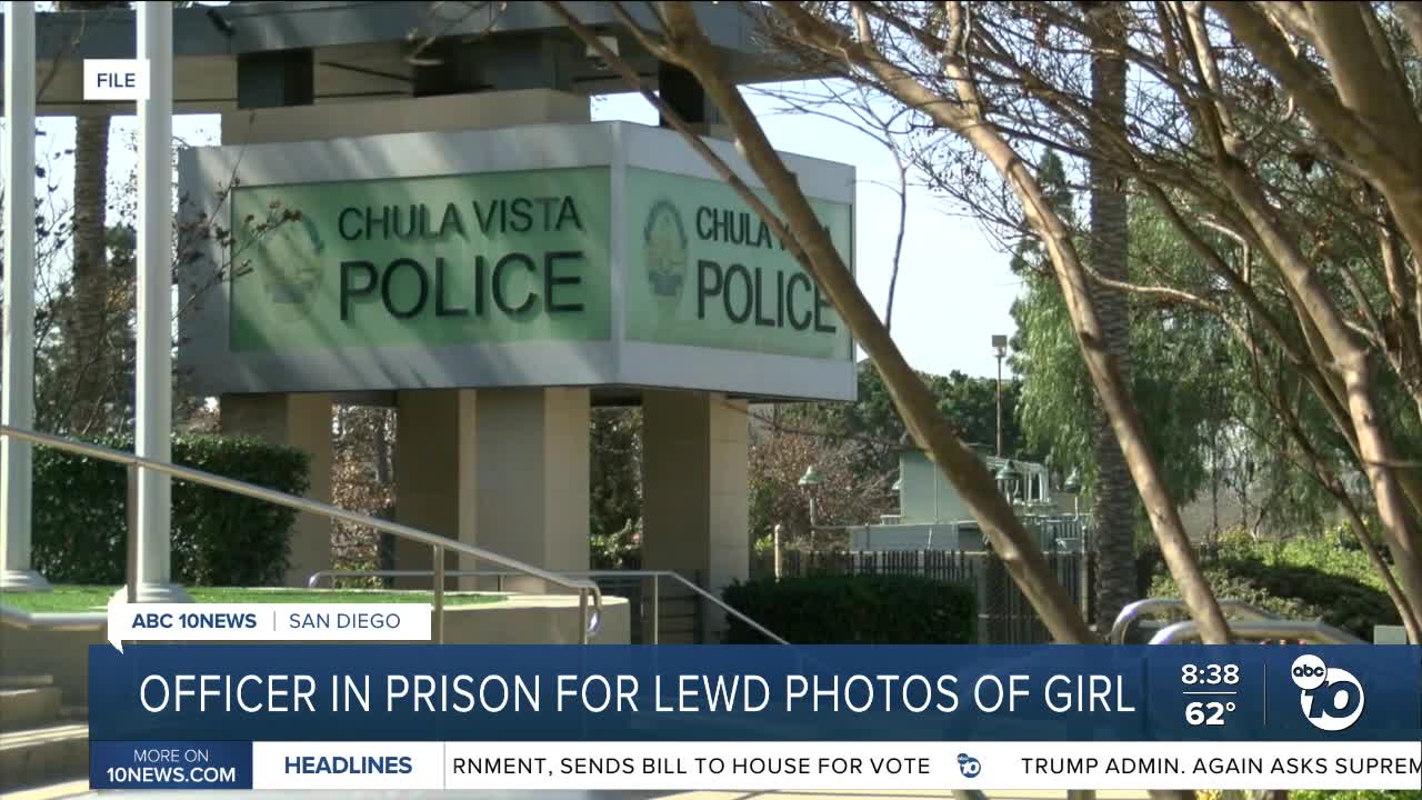 Chula Vista officer imprisoned for lewd photo of girl