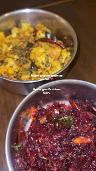 Prabhas sends co-star Imanvi home-cooked feast; actress says 'Heart and ...