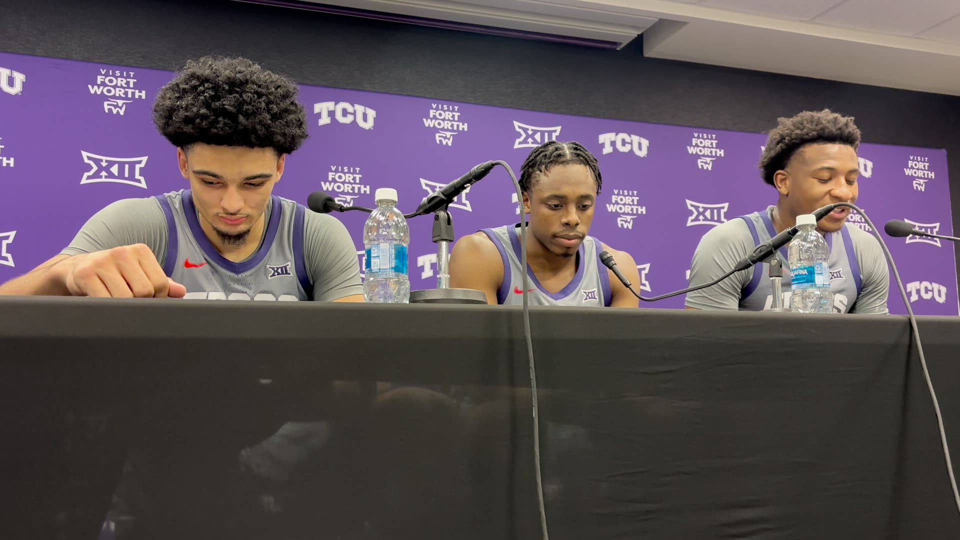 David Punch, Jayden Pierre, and Xavier Edmonds Talk TCU Win Over Lamar