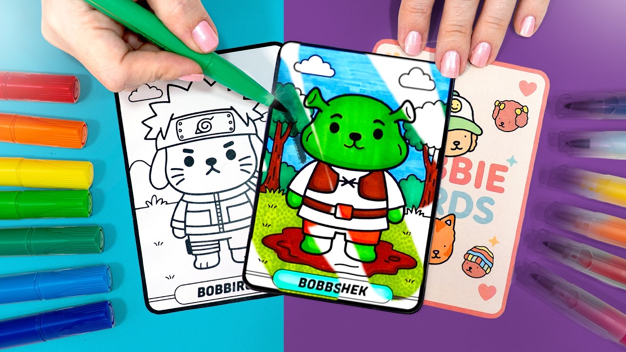 Bobbie Cards 🪄 cartas de Bobbie Goods para pintar com Shrek ...