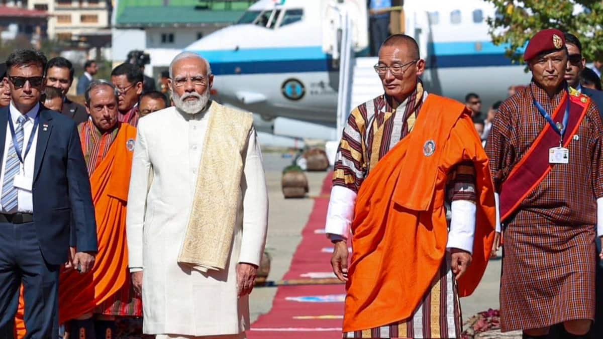 PM Modi Arrives In Bhutan For 2-Day Visit, To Attend Fourth King's 70th ...