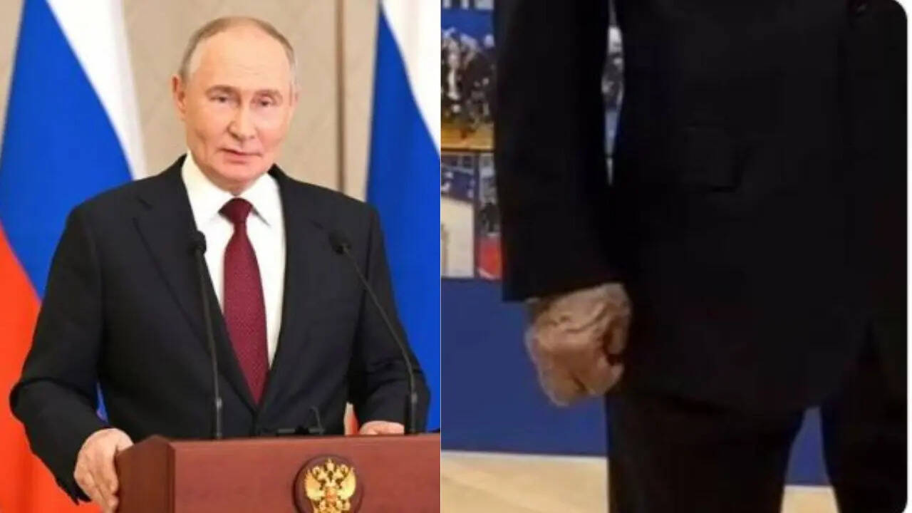 What’s With Putin’s Hand? Viral Video of Russian President's Swollen ...